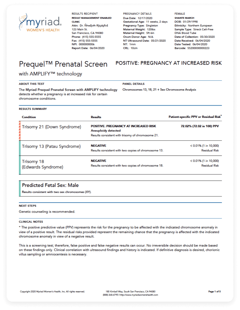 Prequel® Prenatal Screen | Non-invasive prenatal screening | Myriad ...